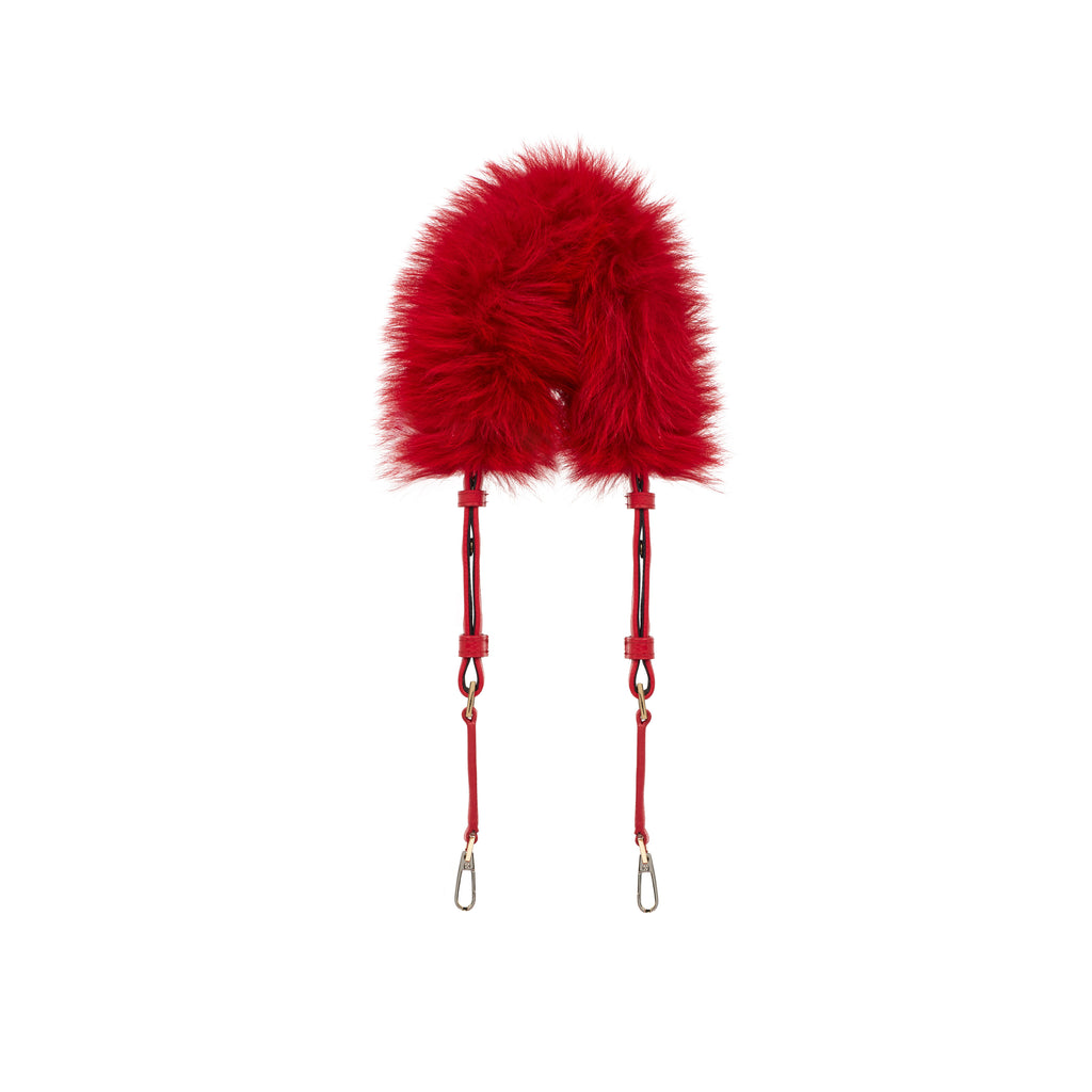 CHILLI RED Fluffy Shoulder Strap – Stone and Mason